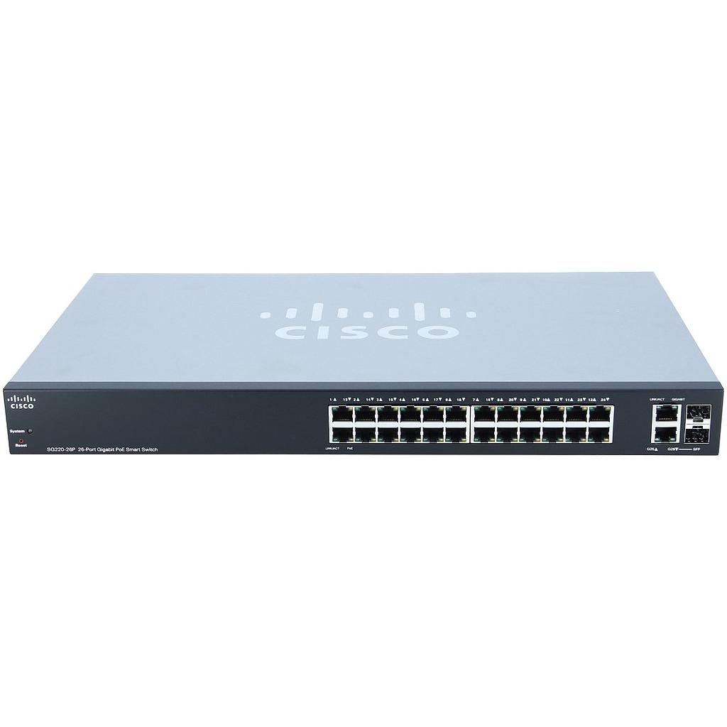 Cisco Small Business 220 Series SG220-26P Smart Switch, 24-Port 10/100 ...