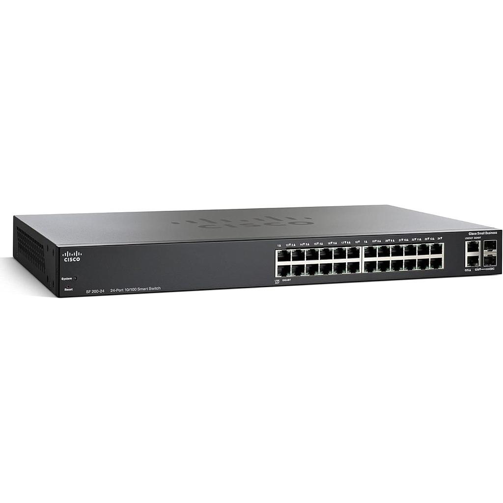 Cisco Small Business 200 Series SF200-24 Smart Switch, 24-Port 10/100 ...
