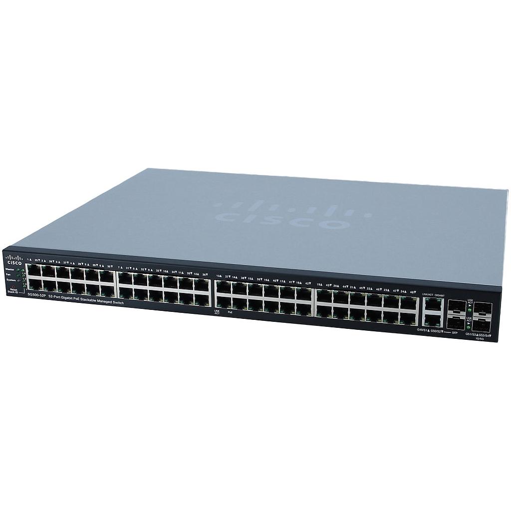 Cisco Small Business 500 Series SG500-52P Stackable Managed Switch, 48 ...