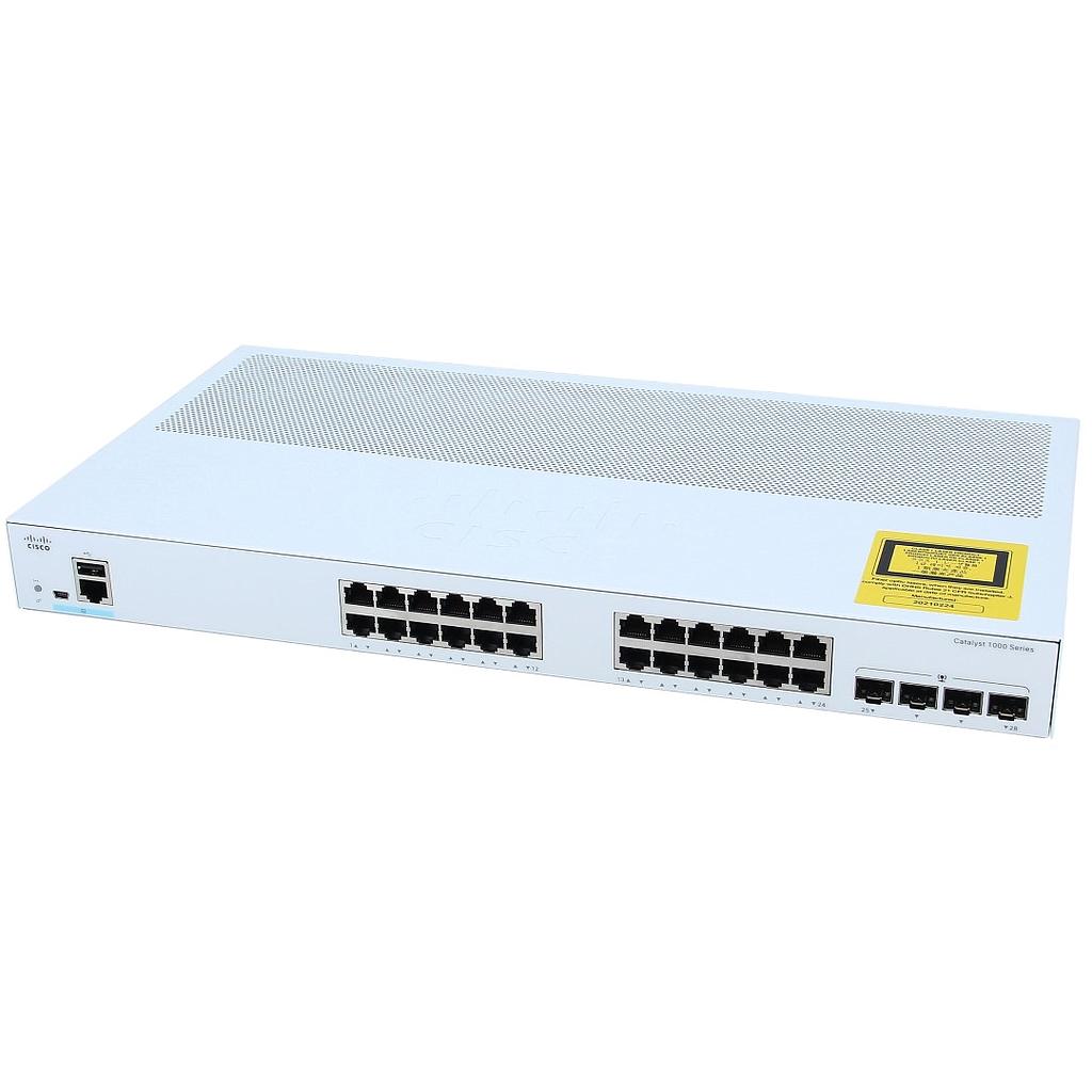 Cisco Catalyst 1000 Series, 24x 10/100/1000 Ethernet ports & 4x 1G SFP ...