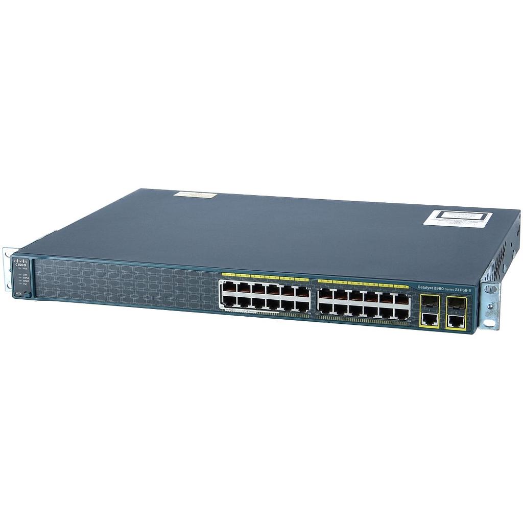 Cisco Catalyst 2960 24 10/100 (8 PoE) Ethernet ports and 2 dual-purpose ...