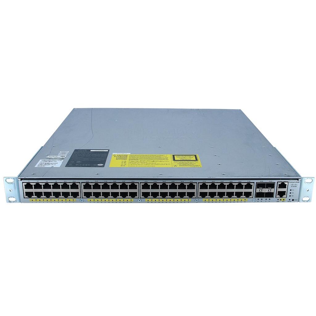 Cisco Catalyst 4948E, 48x 10/100/1000 (RJ45) and 4x 10GbE (SFP+), Front ...