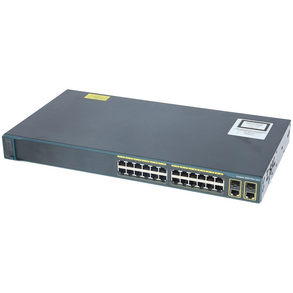 Cisco Catalyst 2960-Plus 24 10/100 Mbps Ethernet Interfaces, 2 SFP or 2 ...