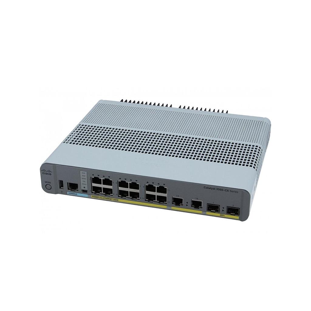 Cisco Catalyst 3560-CX Switch 12 GE PoE+, uplinks: 2 x 1G SFP and 2 x ...