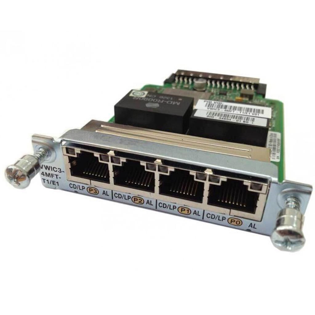 Cisco 4-Port 3rd Gen Multiflex Trunk Voice/WAN Interface Card - T1/E1 ...